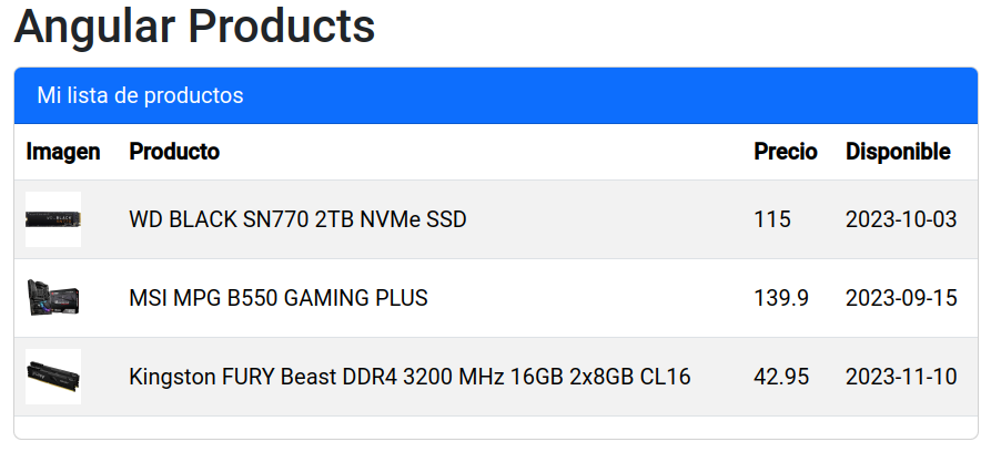 UD6 - 2. Data binding. Pipes. - Desarrollo Web en Entorno Cliente